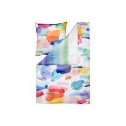 Estella Bettw&auml;sche Splash in bunt | Gr.: 200x200 (2x 80x80 cm)