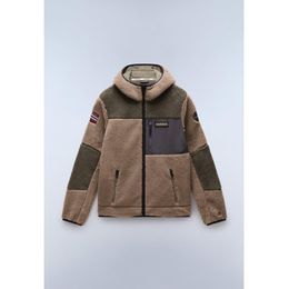 Napapijri Hoodie "Yupik Fzh 3" in Braun | Gr.: XL