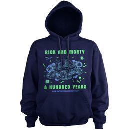 Rick and Morty Hoodie in Blau | Gr.: XXL