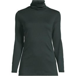 LANDS' END Rollkragenshirt aus Supima, Damen,  Gr&uuml;n, Baumwolle, by Lands' End