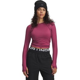 Under Armour Longsleeve "ColdGear Textured Crew" in Rot | Gr.: M