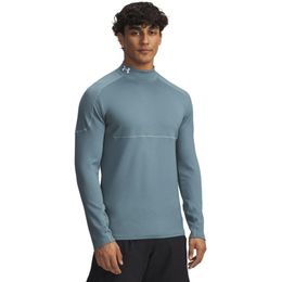 Under Armour Longsleeve "Cold Weather Grid Mock Longsleeve" in Blau | Gr.: S