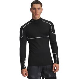 Under Armour Longsleeve "Cold Weather Grid Mock Longsleeve" in Schwarz | Gr.: M
