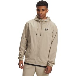 Under Armour Softshelljacke "Rival Woven Windbreaker" in Braun | Gr.: XXL