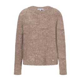 More & More More & More Rundhalspullover mit Boucl&eacute;-Struktur in taupe melange | Gr.: 44