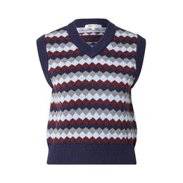 Levi's LEVI'S Pullover 'Charlie V-Neck Vest' Damen Größe S navy / pastellblau / grau / merlot