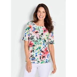 GOLDNER Florales Shirt in bunten Farben mit Halbarm in bunt / gemustert | Gr.: 44