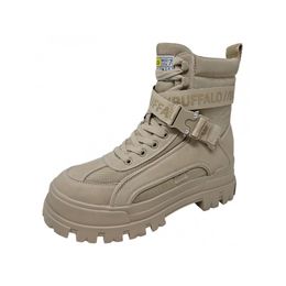Buffalo Schnürstiefel Aspha in Beige | Gr.: 39