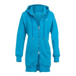 WINSHAPE Lange, kuschelige Hoodie-Jacke mit 2-Wege-Zipper J006 in sky blue | Gr.: XS