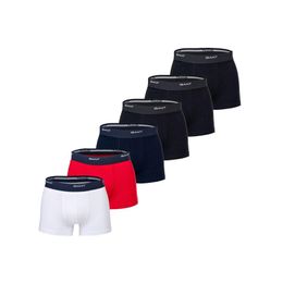 Gant Boxershort 6er Pack in Schwarz/Dunkelblau/Wei&szlig;/Rot | Gr.: L
