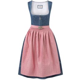 Stockerpoint Langes Dirndl "Roseline" in blau-altrosa | Gr.: 40