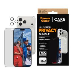 CARE BY PANZERGLASS Handyhülle »3-in-1 Flagship Privacy Bundle Apple iPhone 17 Pro Max« Apple iPhone 17 Pro Max Backcover, Schutzhülle,...