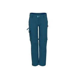 Trollkids Zipp-Off-Trekkinghose Slim Fit Oppland in petrol | Gr.: 116