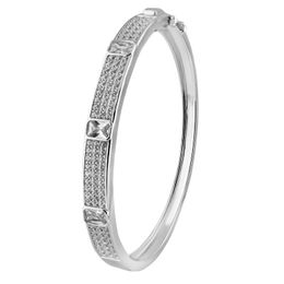 Firetti Armreif »Schmuck Geschenk Silber 925 Armschmuck Armband Glitzer« mit Zirkonia (synth.) silberfarben-kristallweiß + kristallweiß Eleganter...