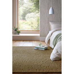 FLAIR RUGS Wollteppich &raquo;Harris Boucle&laquo; rechteckig 12 mm H&ouml;he handgefertigt gr&uuml;n Obermaterial: 100% Wolle B : 200 cm 1 Stk.
