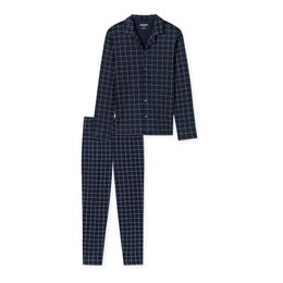 Schiesser Pyjama lang - Fine Interlock in nachtblau | Gr.: 54
