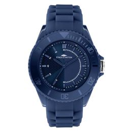 Fynch-Hatton Quarzuhr Armbanduhr, Herrenuhr, Silikonarmband, analog blau Trendstarke Armbanduhr