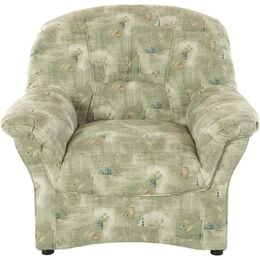DOMO collection Sessel &raquo;Bahia zeitlos, elegant mit bequemen Armlehnen&laquo; Microfaser, natur gr&uuml;n