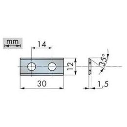 FELDER Wendeplatte mit 2 Schneidfasen | Breite 12 mm | 30 mm | 10 St&uuml;ck