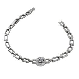Firetti Armband »Schmuck Geschenk Silber 925 Armschmuck Armkette Gliederarmband« mit Zirkonia (synth.) silberfarben-kristallweiß + kristallweiß 20...