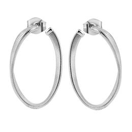 Firetti Paar Ohrstecker »Schmuck Geschenk Silber 925 Ohrschmuck Ohrringe« silberfarben 32,3 mm Strahlende Ohrstecker mit Struktur Oberfläche