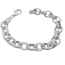 Firetti Armband »Schmuck Geschenk Silber 925 Armschmuck Armkette Ankerkette« mit Zirkonia (synth.) silberfarben-kristallweiß + kristallweiß 18 cm...