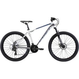 Bikestar Mountainbike 21 Gang Shimano RD-TY300 Schaltwerk Kettenschaltung f&uuml;r Damen und Herren, Kettenschaltung wei&szlig;