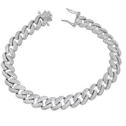 Firetti Armband »Schmuck Geschenk Silber 925 Armschmuck Armkette Panzerkette« mit Zirkonia (synth.) silberfarben-kristallweiß + kristallweiß 18 cm...