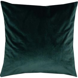 Tom Tailor HOME Dekokissen »French Velvet« aus weichem Micro-Velvet, Kissenhülle ohne Füllung, 1 Stück dunkelgrün + unifarben Obermaterial: 100%...