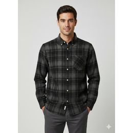 Selected Homme Langarmhemd »SLHREGNOAH BRUSHED LS SHIRT D« Black Checks:Checks M - N-Gr N-Gr M Cooles Hemd von Selected Homme