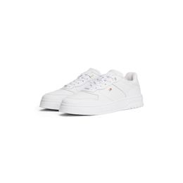 Tommy Hilfiger Plateausneaker »TH SPORTY CUPSOLE LEATHER«, Freizeitschuh, Halbschuh, Schnürschuh mit seitlichem Logo weiß 35 35 Sportiver Schnürer...