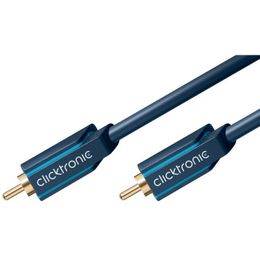 CLICKTRONIC Casual Audiokabel (Cinch-Stecker/Cinch-Stecker), 50 Ohm, 3,0m