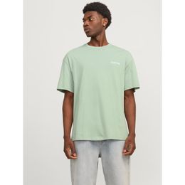 Jack & Jones JACK & JONES Rundhalsshirt »JJEBRADLEY GRAPHIC TEE SS O-NECK NOOS« mit Front und Back Print Iceberg Green S S T-Shirt von Jack & Jones