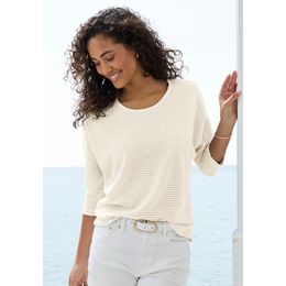 Vivance Damen 3/4-Arm-Shirt &raquo;aus b&uuml;gelfreiem Waffelstrick&laquo; aus b&uuml;gelfreier Strickqualit&auml;t 36/38