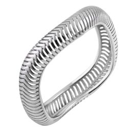Firetti Fingerring »Schmuck Geschenk Silber 925 Damenring Ring Schlangenketten-Optik« silberfarben 58 Sportlicher Damenring mit Struktur Design