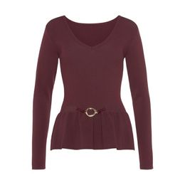 Lascana Pullover Damen Gr&ouml;&szlig;e L bordeaux