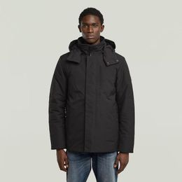 G-Star Raw G-STAR Outdoorjacke »Clean Vodan Padded Hooded Jacket« mit Kapuze mit abnehmbarer Kapuze dk black M M Jacke von G-STAR