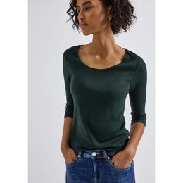 Street One 3/4-Arm-Shirt »Style Pania« im Basic-Style, mit Rundhals evernight green 34 34 Shirt für Damen von Street One