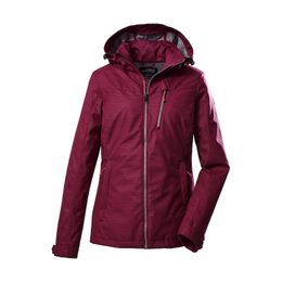 Killtec Softshelljacke &raquo;KOS 91 WMN SFTSHLL JCKT&laquo; wasserabweisend, winddicht, atmungsaktiv, abn. Kapuze dunkelros&eacute; 46 46 Damen Softshelljacke mit...