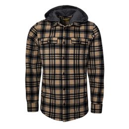 HERO by John Medoox Kapuzenhemd »Overshirt HUNTER Workwear Arbeitshemd mit Kapuze« Arbeitshemd mit Kapuze Funktionsqualität für Herren sand check...