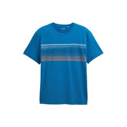 Tom Tailor T-Shirt Herren Größe M blau / navy / umbra / weiß
