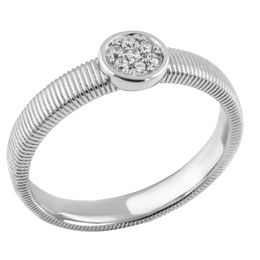 Firetti Fingerring »Schmuck Geschenk Silber 925 Damenring Ring Kreis Solitäroptik« mit Zirkonia (synth.) silberfarben-kristallweiß 60 Sportlicher...