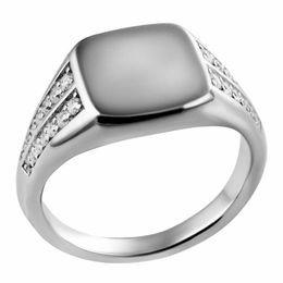 Firetti Siegelring »Schmuck Geschenk Silber 925 Damenring Fingerring Ring Kissen Optik« mit Zirkonia (synth.) silberfarben-kristallweiß 52...