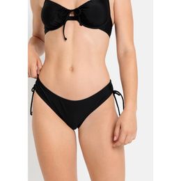 LSCN BY LASCANA Bikini-Hose »Gina« mit modischen Raffungen schwarz 34 - N-Gr N-Gr 34 Trendige Unifarben