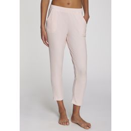 Pyjamahose s.Oliver, Damen, Gr. 36/38, N-Gr, rosa, meliert, Rippstrick, Obermaterial: 92% Viskose (LENZING™), 8% Elasthan, meliert, lässig geschnitten lang, Hosen, Aus weicher Rippqualität