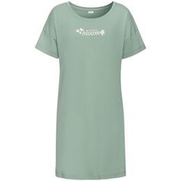 Nachthemd s.Oliver, Damen, Gr. 32/34, N-Gr, grün, Single Jersey, Obermaterial: 50% Baumwolle, 50% Viskose, unifarben, Basic, kurz, Rundhals, Kleider, Mit kleinem Fromtprint