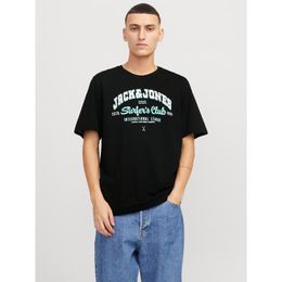 Jack & Jones JACK & JONES Rundhalsshirt &raquo;JJELOGO TEE SS O-NECK 2 COL SS25 SN&laquo; mit Logo Print Black Ink XXL XXL T-Shirt von Jack & Jones