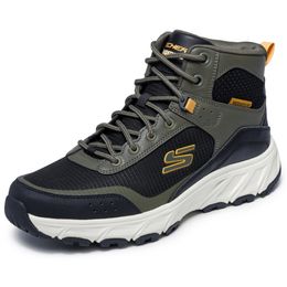Skechers Herren Trekkingschuh "HILLCREST 2.0", Gr. 45oliv, schwarz, Lederimitat, Textil, Schuhe, Schn&uuml;rboots, Freizeitschuh, wasserabweisend