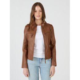 Mustang Damen Lederjacke "31024083"cognac, Gr. M, Obermaterial: 100% Schafsleder; Futter: 100% Baumwolle; &Auml;rmelfutter: 100% Polyester; Taschenfutter: