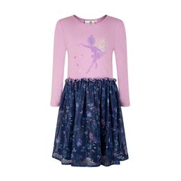 Sommerkleid happy girls "dress", Mädchen, Gr. 110, EURO-Größen, lila, Stoff, 100% Baumwolle, normal, Kleider